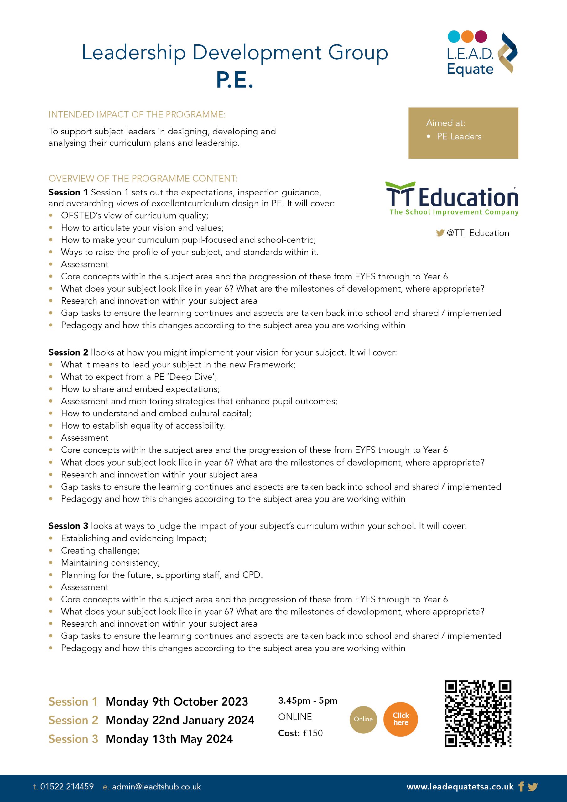 Subject and Phase Leadership - L.E.A.D. Equate